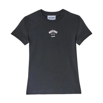 Moschino T-shirt Logo Nuovo - - Tops - Damen - Schwarzk - XS