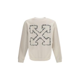Off-white Mens Beige Cotton Sweatshirt Clothing
