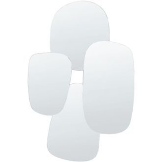 Beliani Beliani - Wandspiegel Silber Glas Asymmetrisch 80x120 cm Rahmenlos 4-Teilig Modern Wohnzimmer Schlafzimmer Flur Esszimmer Bad Wanddeko H&auml;ngespiegel