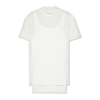 Maison Margiela Baumwoll-T-Shirt - - Tops - Damen - Wei&szlig; - M