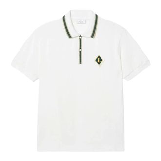 Lacoste Polo classique avec embl&egrave;me Made in France - Homme - Tops - Blanc - Taille: L