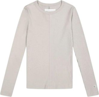 Champion Femme, Tops, Blanc, Taille: 36 FR Long Sleeve T-Shirt