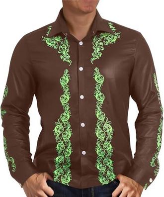 Generic T-shirt pour homme - Motif r&eacute;tro europ&eacute;en occidental - Imprim&eacute; - D&eacute;contract&eacute; - Confortable - Tendance - Commerce ext&eacute;rieur - Entreprise - Revers - Che