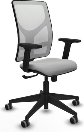 Piqueras y Crespo Stuhl aus Netzstoff mit 2D-Armlehnen, h&ouml;henverstellbare Lendenwirbelst&uuml;tze, ausgestattet mit 3 Positionen und Schneideschaum, mit Rollen von 65 mm, Pa