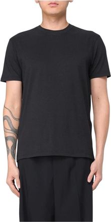 Tom Ford Homme, Tops, Noir, Taille: M T-Shirt à Manches Courtes et Col Rond