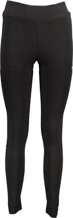 Fila Schwarze Damen Leggings mit Stickerei - - Trousers - Damen - Schwarzk - XS