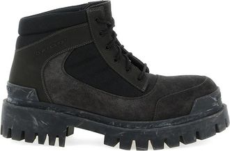 Balenciaga Combat Strike Low Boots In Brown/black