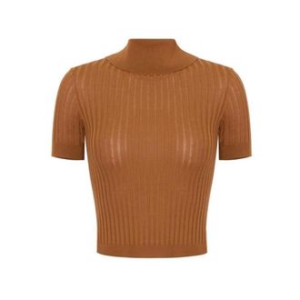 Elisabetta Franchi Damen, Strickwaren, Braun, LGr&ouml;&szlig;e