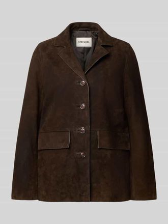 Stefanel Regular Fit Jacke in Leder-Optik