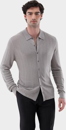 van Laack Strickhemd mit Wolle und Seide