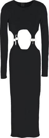8 by YOOX LONG SLEEVE KNIT DRESS WITH CUT OUT DETAIL