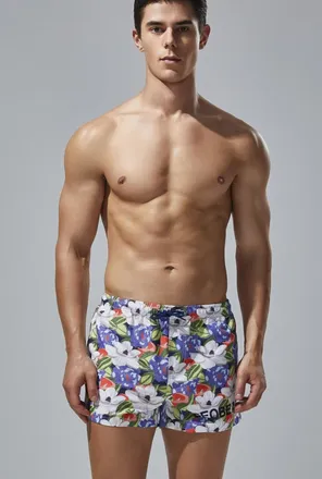 SEOBEAN Badeshorts Flower