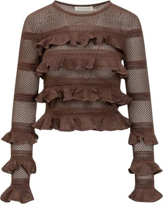 Zimmermann Femme, Blouses et Chemises, Brun, Taille: 36 FR Blouses