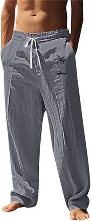 Generic Pantalon en Lin pour Homme Imprim&eacute; de Hawaii Pants De Yoga L&eacute;ger et D&eacute;contract&eacute; pour Casual Pantalon Confortable et Respirant pour Ample et D&eacute;contract