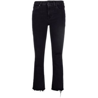 3x1 Schwarze- zerrissene Cropped-Jeans aus Denim - - Jeans - Damen - Schwarzk - W27