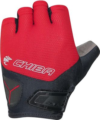 Chiba Gloves Gel Air Fahrrad Handschuhe kurz rot/schwarz 2023: Gr&ouml;&szlig;e: M (8)