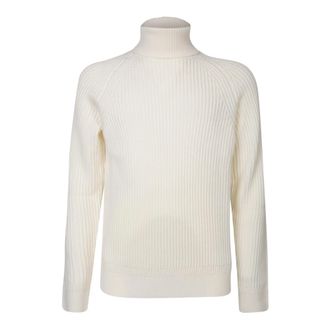 Zanone Wei&szlig;e Strickwaren Hoher Kragen Lange &Auml;rmel - - Knitwear - Herren - Wei&szlig; - 3XL
