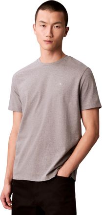 Calvin Klein Herren Ss Classic Monogram Tee Lv04Rd254G T-Shirts, Grey (Med Grey Htr), S