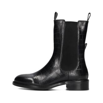 Stefano Lauran Schwarze Kroko Stiefeletten f&uuml;r Frauen - - Shoes - Damen - Schwarzk - 39 EU