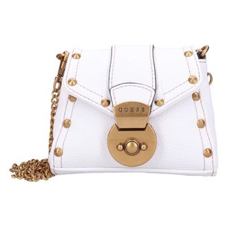 Guess Mini Umh&auml;ngetasche aus Kunstleder mit Nieten - - Bags - Damen - Wei&szlig; - ONE SIZE