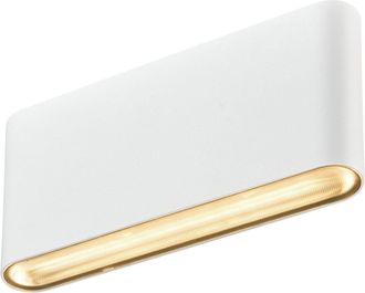 SLV OVAL 18 UP/DOWN | Wandaufbauleuchte, Außenleuchte, Außenbeleuchtung von Wänden und Hauseingang | 2700/3000K, 10W, weiß