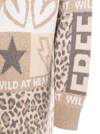 Zwillingsherz Cardigan WILD Mustermix in harmonischen Farben, lang geschnitten