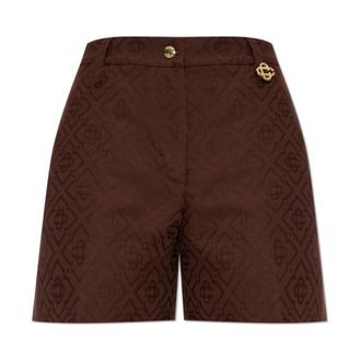Casablanca Monogram Shorts - - Shorts - Damen - Braun - S
