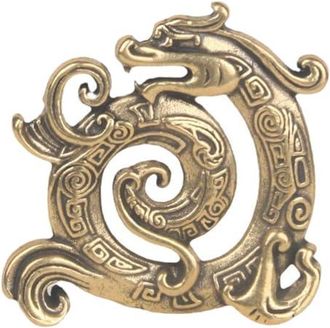 Supvox Statue De Dragon en Laiton Vintage Compacte - Ornement D&eacute;co De Maison Et Bureau avec Finition Soign&eacute;e Et Design R&eacute;tro Inspir&eacute; du Dragon Chinois