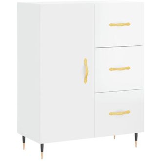 vidaXL Sideboard Hochglanz-Weiß 69,5x34x90 cm Holzwerkstoff vidaXL
