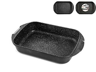 hOme Home Grillpfanne antihaftbeschichtet, Aluminium, schwarz/anthrazit, 25x20 cm