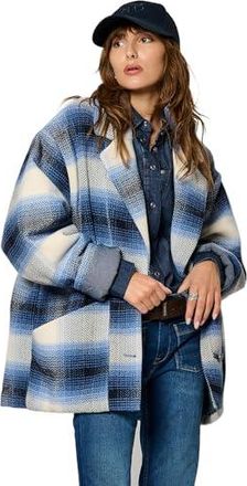 Kaporal Manteau Bleu et Blanc Femme - Santo - M - Bleu