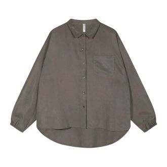 10 Days Oversized Lyocell Hemd - - Blouses & Shirts - Damen - Grau - 2XS
