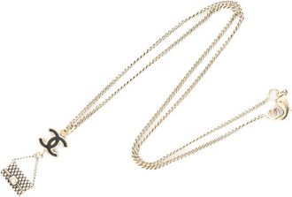 Chanel 1986-1988s Matelasse-Bag Halskette - Gold