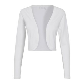 Kaffe Bol&eacute;ro Chalk avec manches longues - Femme - Pulls - Blanc - Taille: 46 FR