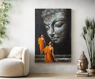 DELIFE Gem&auml;lde Dafina 100x150 cm Mehrfarbig Acryl auf Leinwand, Dekoartikel