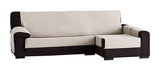 Eysa Constanza Nicht elastisch Sofa überwurf Chaise Longue 240 cm rechts, frontalsicht, Baumwolle, 01-leinen, 37 x 9 x 29 cm