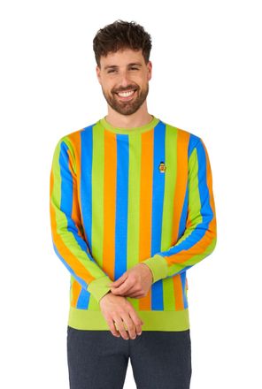 OppoSuits Herren Sesamstra&szlig;e Pullover - Offizieller Bert Pullover - Slim Fit - Pullover Sweatshirt - Multicolor - Langarm - Rundhalsausschnitt