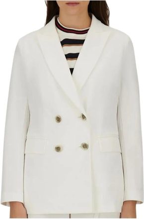 Herno Femme, Vestes, Blanc, Taille: 36 FR Blazer crois&eacute;
