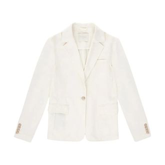 Circolo 1901 Femme, Vestes, Blanc, Taille: 40 FR Veste L&eacute;g&egrave;re &Eacute;lastique en Jersey