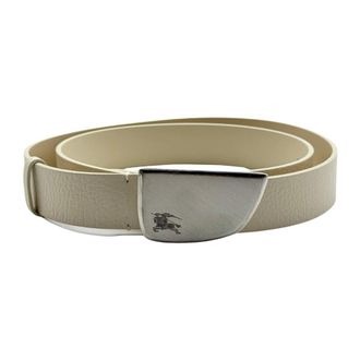 Burberry Homme, Accessoires, Blanc, Taille: 90 CM Leather Belt