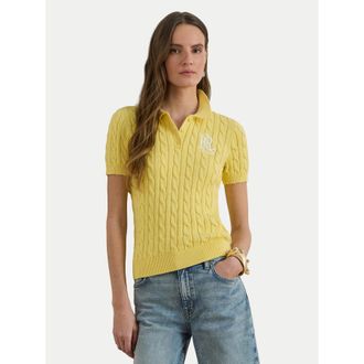 Lauren Ralph Lauren Poloshirt 200932224017 Hellgelb Slim Fit