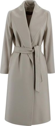 Max Mara Femme, Manteaux, Beige, Taille: 36 FR Manteau en laine m&eacute;lang&eacute;e