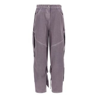 The Attico Garment-dyed Jeans mit seitlichen B&auml;ndern - - Jeans - Damen - Lila - W26