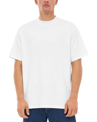 Johnny Urban Oversized Tshirt Herren & Damen Wei&szlig; - Sammy - Heavy Basic Kurzarm T-Shirt Oversize - Enganliegender Kragen - Unisex - 100% Baumwolle - Einfarbig