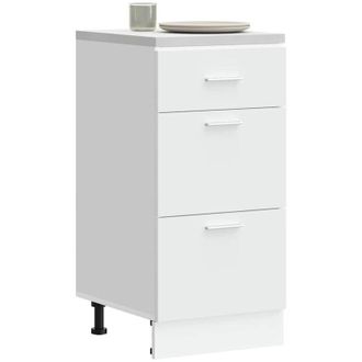 vidaXL Vidaxl - Meuble bas Lyon Blanc 40 x 46 x 81,5 cm Bois ding&eacute;nierie