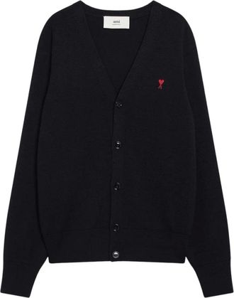 Ami Homme, Pulls, Bleu, Taille: M De Coeur Cardigan