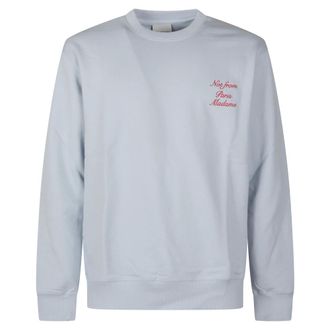Dr&ocirc;le de Monsieur Homme, Sweatshirts et sweats &agrave; capuche, Bleu, Taille: S Slogan Cursive SweaT-shirt