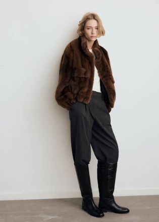 Mango Bottes hautes cuir noir - Femme - 38 - MANGO