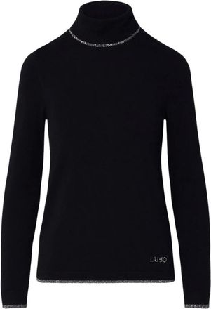 Liu Jo Col roul avec finitions Lurex - Femme - Pulls - Noir - Taille: 42 FR