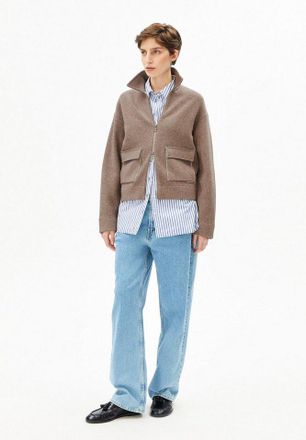 Armedangels Cardigan SHORT KNIT Strickjacke aus Bio-Woll Mix (Polokragen, Relaxed Fit)